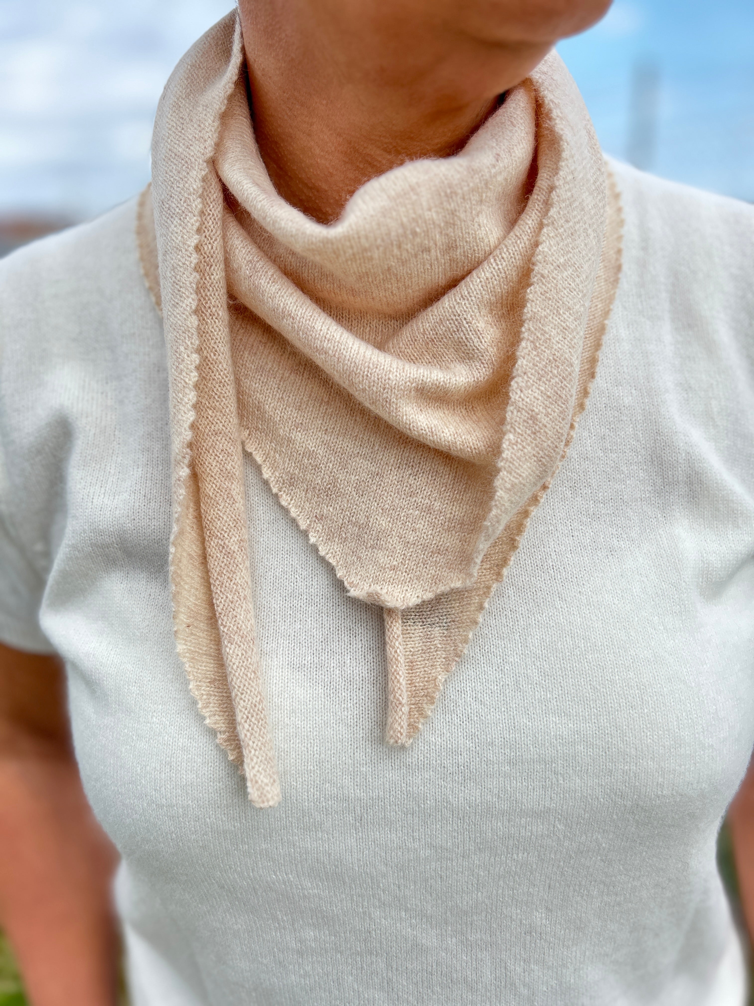 Cashmere Mini Scarf – Sand | Mi&Cashmere